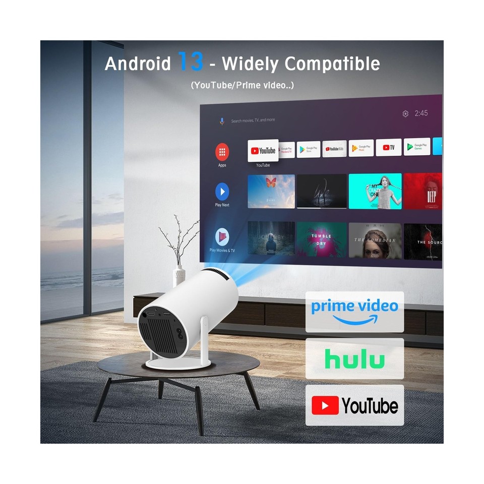 ENUOSUMA HY300 Pro Mini Projector - 4K Android 11 WiFi 717687562355| eBay