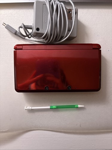 Nintendo 3DS Handheld System (USA English) - Flame Red With Charger ...
