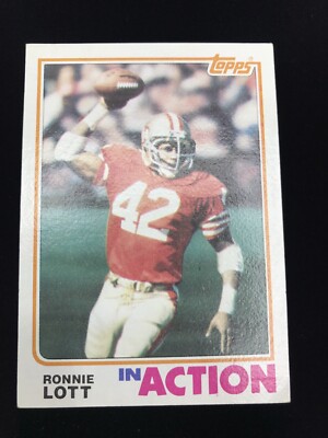 Ronnie Lott In Action Rookie RC 1982 Topps #487 SF 49ers NFL Football ...