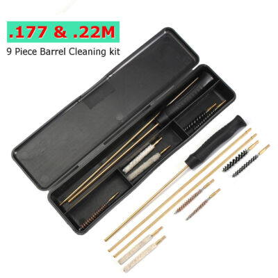 9Pcs GUN CLEANING KIT Barrel Air Rifle Pistol Airgun Rimfire 177 22 ...