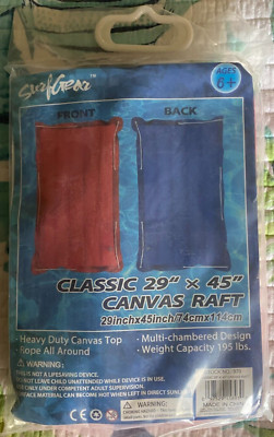 Surf Gear Classic 29" x 45" Canvas Raft Red and Blue New in Bag | eBay