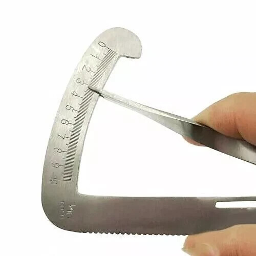 1pcs Dental Stainless Steel Wax Metal Crown Gauge Caliper Ruler ...