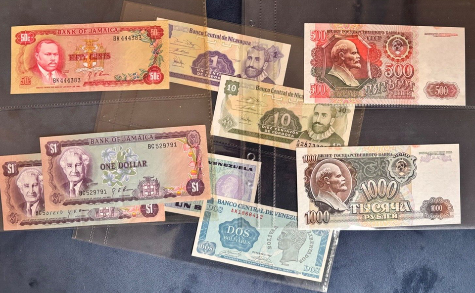 Lot of 130 Old Foreign Banknotes World Paper Money Currency - Many ...
