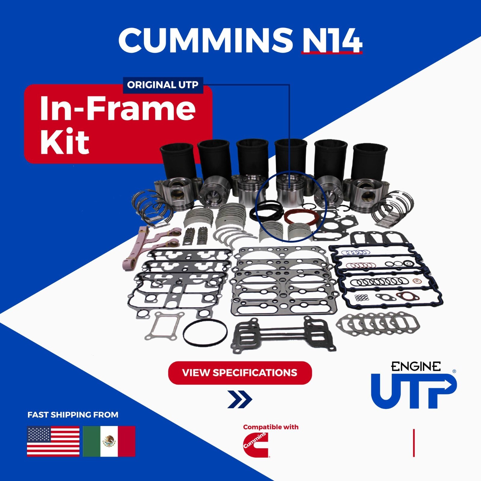 Cummins N14 4024881 Inframe kit In frame kit rebuild kit | eBay