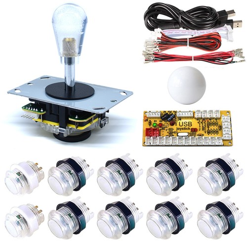 Arcade LED Buttons and Joystick Kit Controller Zero Delay USB Encoder ...