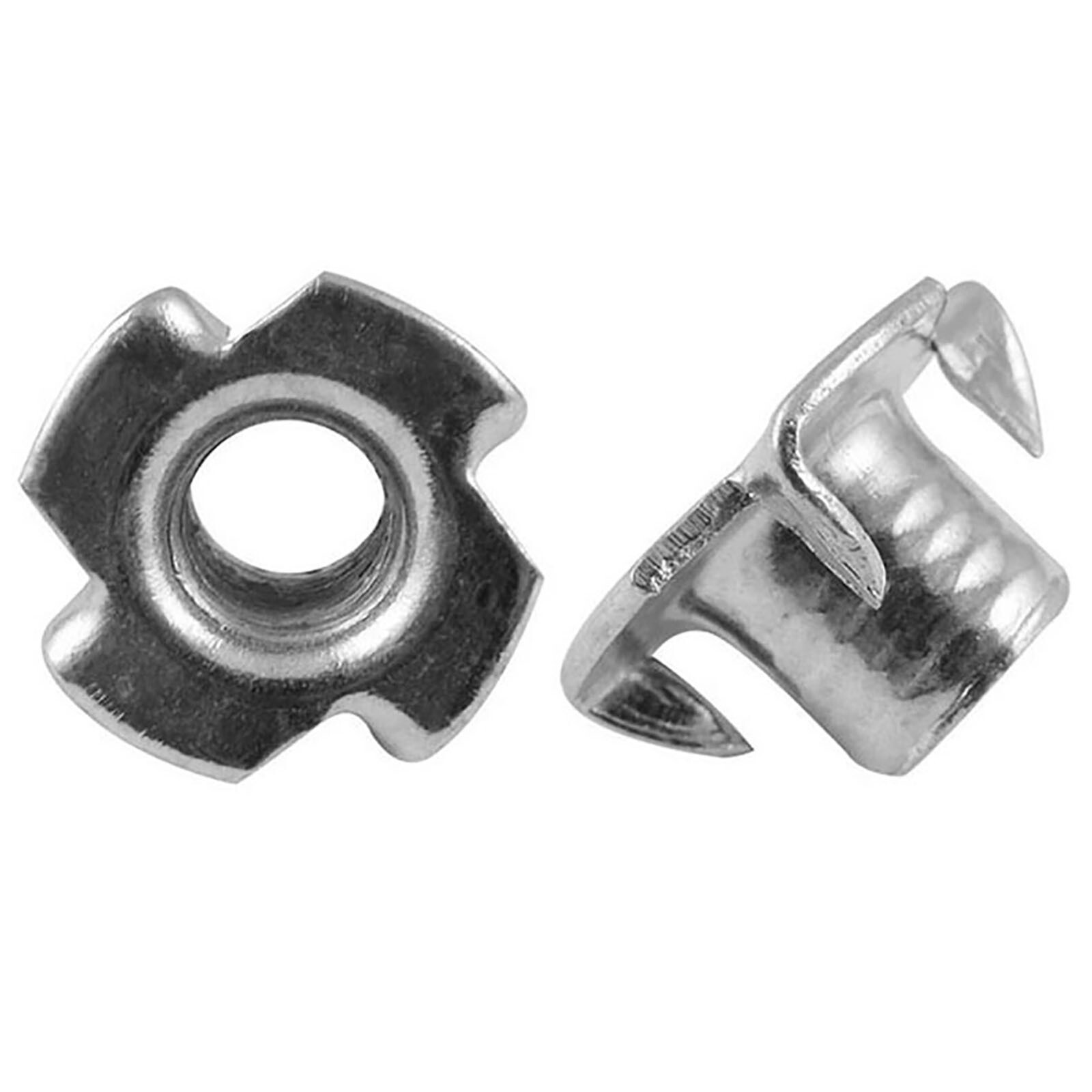 M3 4 5 6 8 10 Four Pronged T Nuts Captive Thread Insert Wood Furniture m3-4-5-6-8-10-four-pronged-t-nuts-captive-thread-insert-wood-furniture