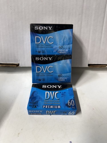 NEW Lot Of 5 Sony Mini DV Digital Video Cassette DVC 60min Premium ...