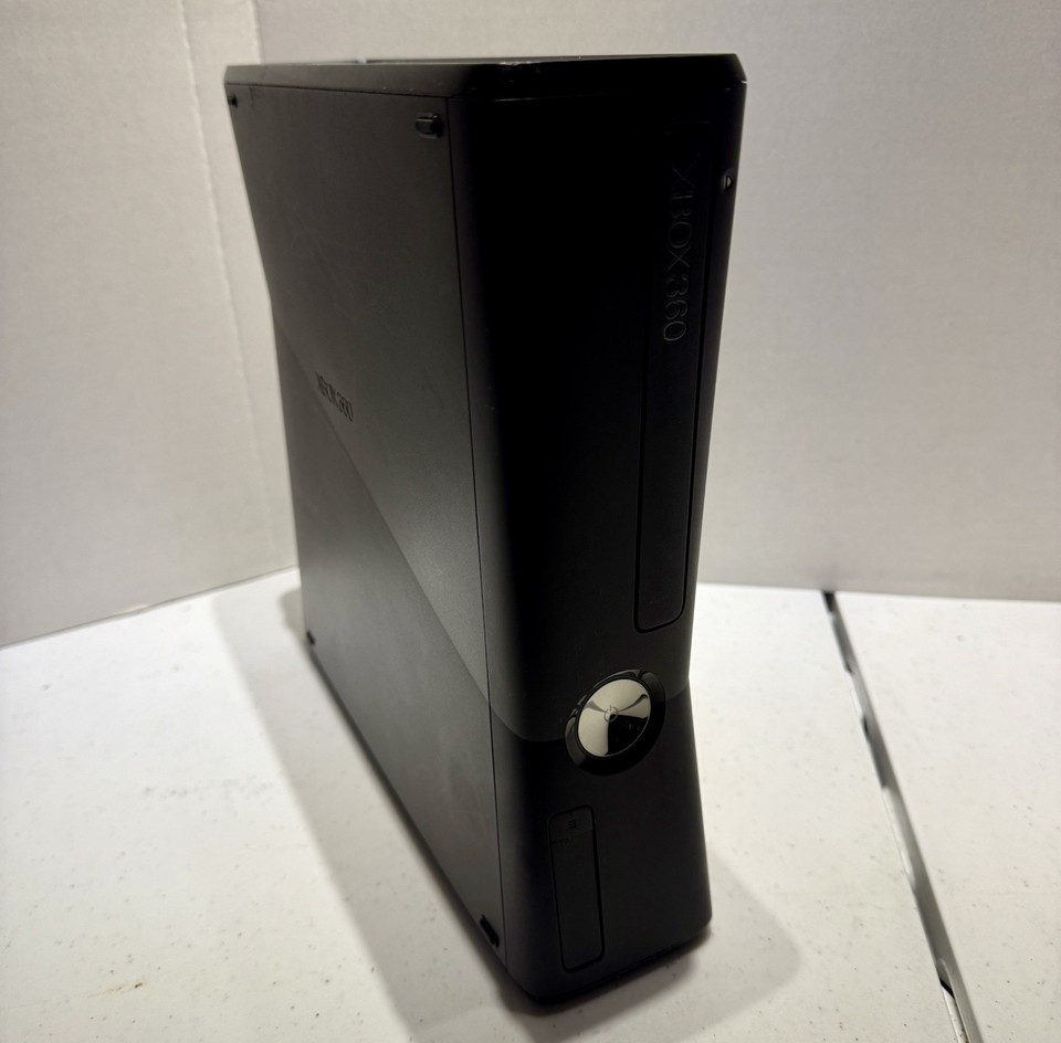 Microsoft Xbox 360 S Slim Console Black For Parts Repair Powers On Red ...