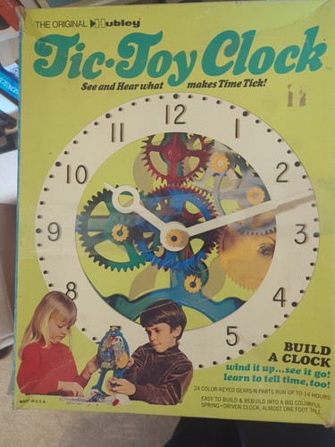 HUBLEY Tic Toy Clock in Original Box Vintage Put Together Take Apart AS ...