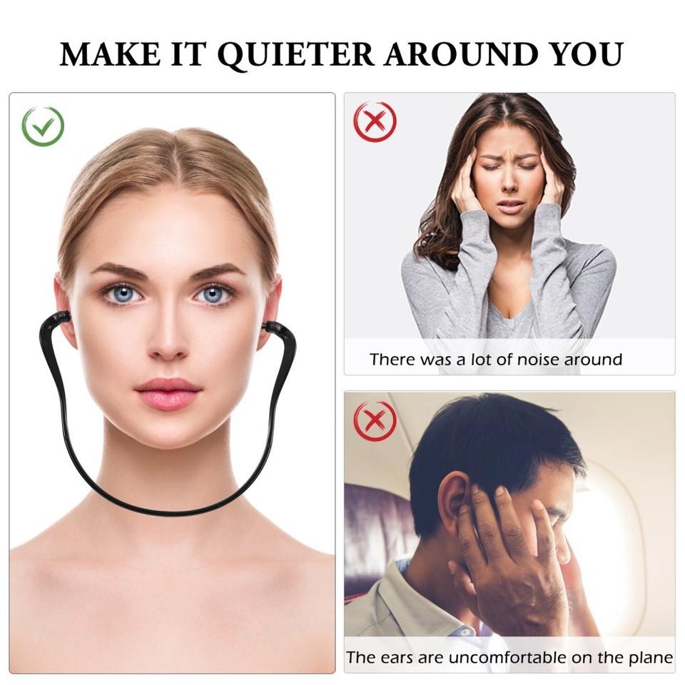 10 Pcs Protective Noise Reducing Silicone Ear Plugs Banded for Sleeping ...