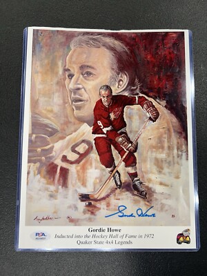 1995 Quaker State 4x4 Legends Gordie Howe Signed Photo Psa | eBay