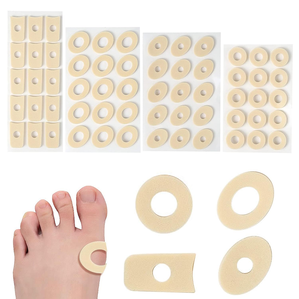 60 Pieces Corn Cushions, Soft Latex Foam Self Adhesive Callus Pads Corn ...