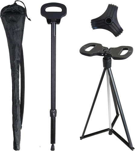 Portable Cane Stool Walking Stick with Seat Walking Stools for Adults ...