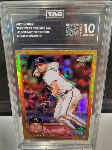 2023 Topps Chrome Logofractor Edition - Gold Refractor #66 Austin Riley ...