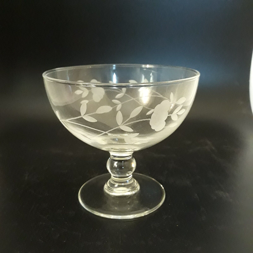 Set of 4 Princess House Heritage Crystal Dish Footed Etched No 6219 In ...