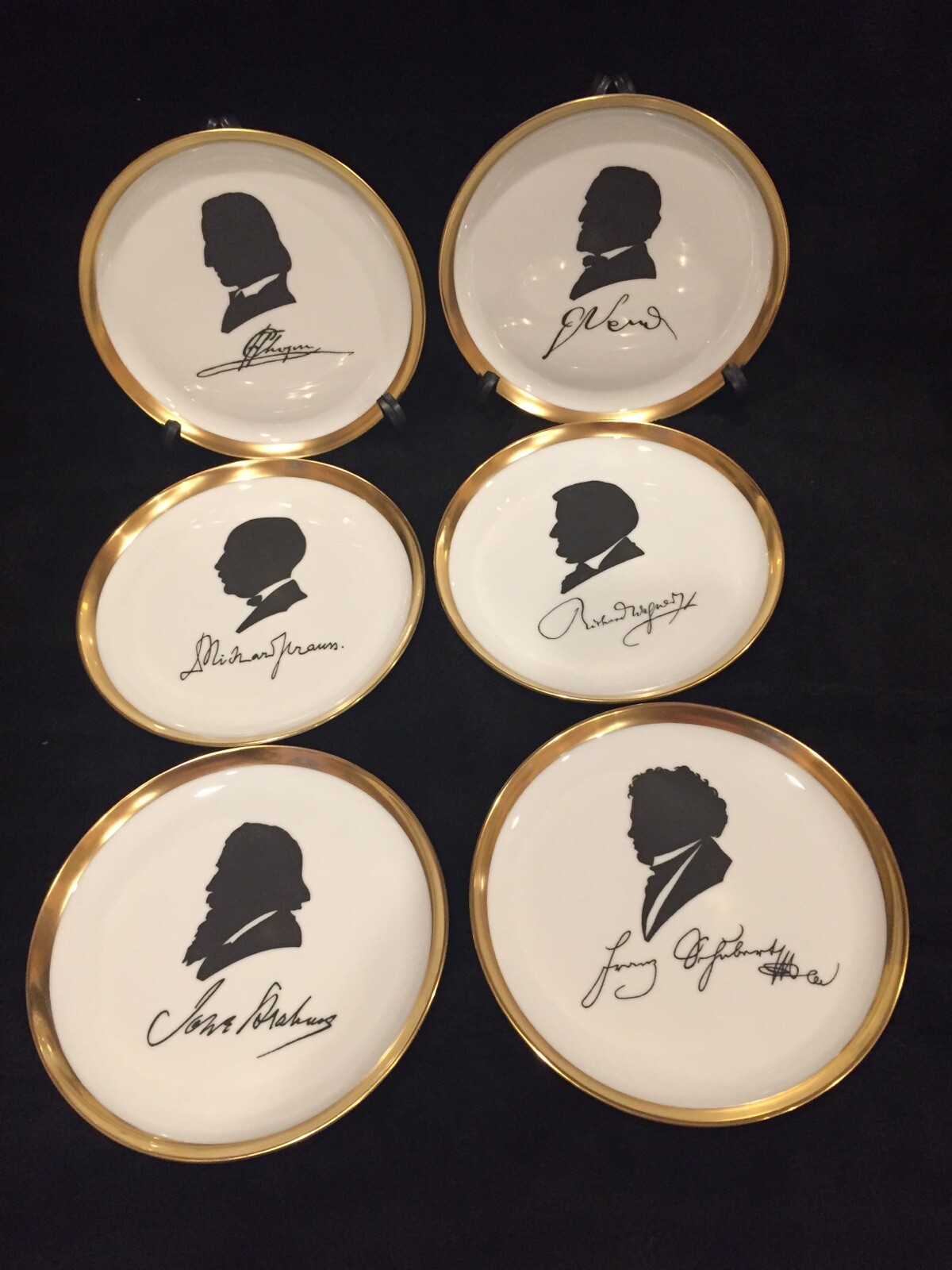 Vintage Furstenberg Composers (6) Collector plates fired only in 1971 ...