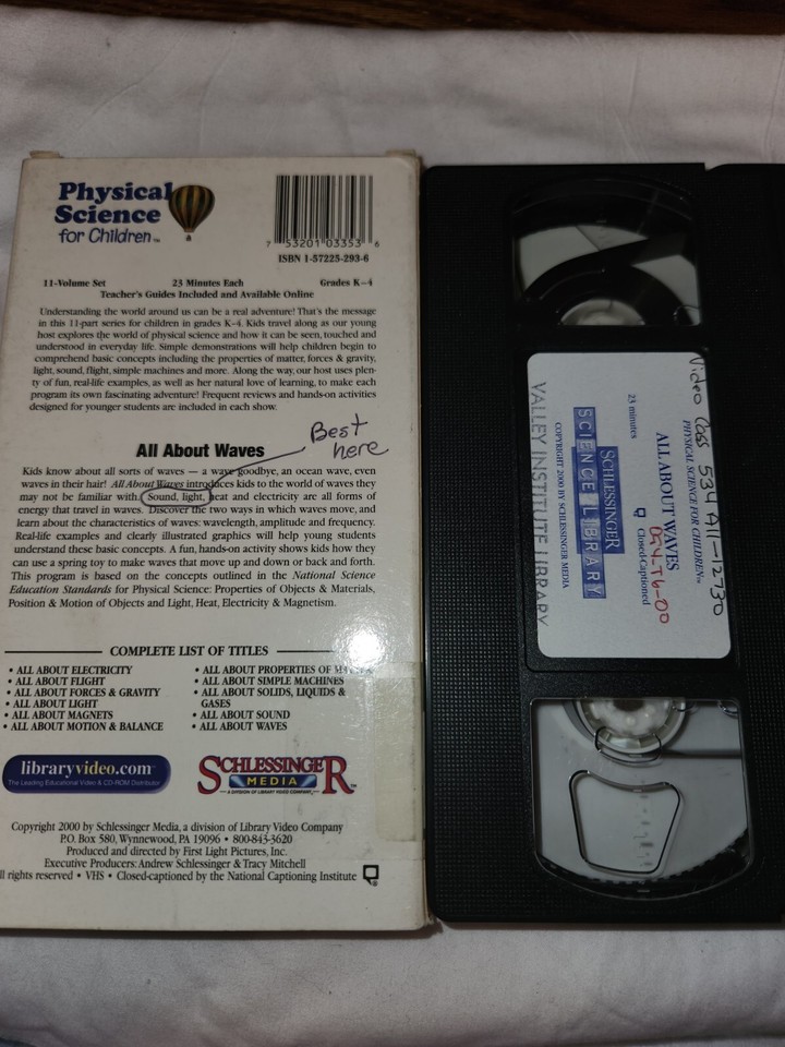 Science for Children All About Waves (VHS) Ex Library Rental | eBay