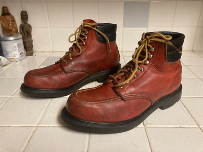 Red Wing 204 Leather SuperSole Moc Toe Ankle Work Boot - 10 C Vintage ...