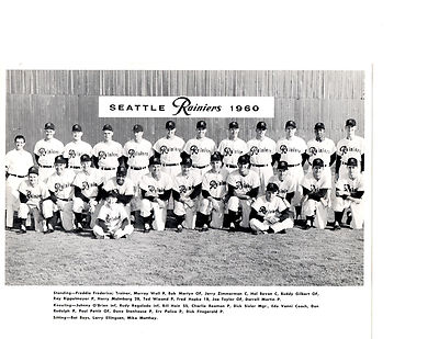 1960 SEATTLE RAINIERS PCL TEAM 8X10 PHOTO SISLER VANNI BASEBALL SICKS ...