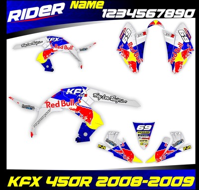 Kawasaki Kfx 450r 2008 a 2014 decals graphics kit stickers | eBay