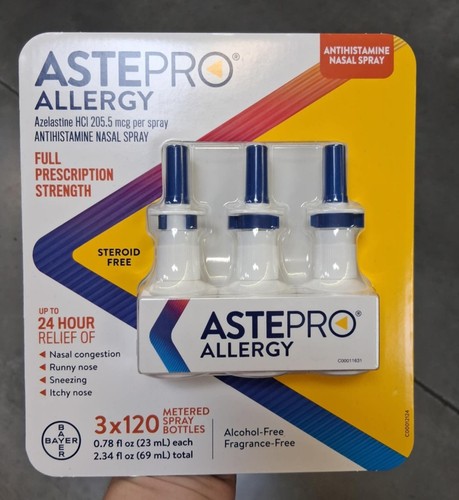ASTEPRO Allergy Antihistamine Nasal Spray - 120 Metered Sprays, Pack of ...