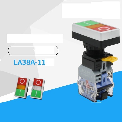 22mm Illuminated double position reset switch start stop red green ...