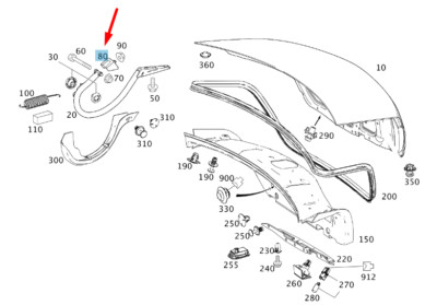 NEW MERCEDES-BENZ C W204 REAR LID END STOP A2107500226 ORIGINAL NO DUTY ...
