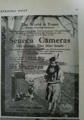 1917 Seneca folding scout 2C size camera Indian girl vintage ad | eBay