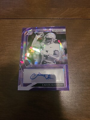 Nice 2022 Leaf Pro Set Calvin Austin III Prismatic Purple Crystal ...