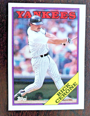 1988 Topps #561 Rick Cerone Catcher New York Yankees FREE shipping | eBay