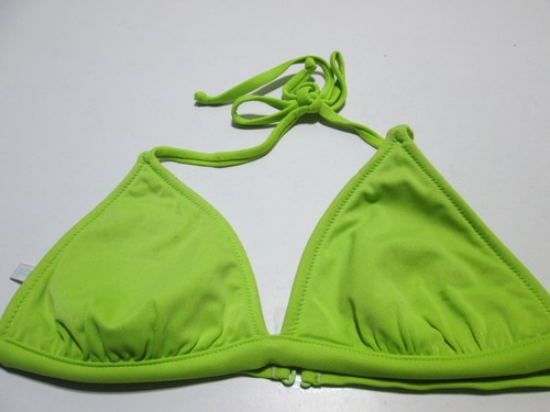 J. Crew Womens Size M Bikini Top Lime Bralette Unlined Halter Beachwear ...