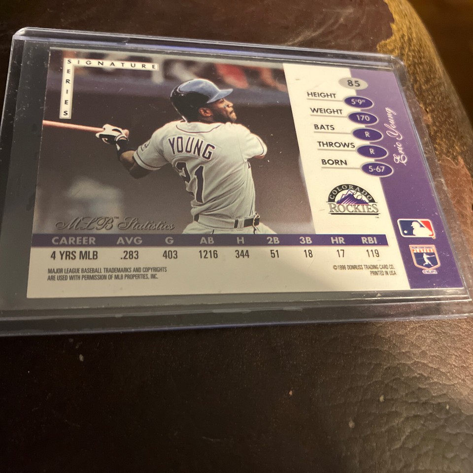 1996 Eric Young Leaf Signature Series Gold Press Proof | eBay