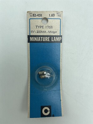 Type 1768 6V-200MA Midget Miniature Lamp E2-458 | eBay