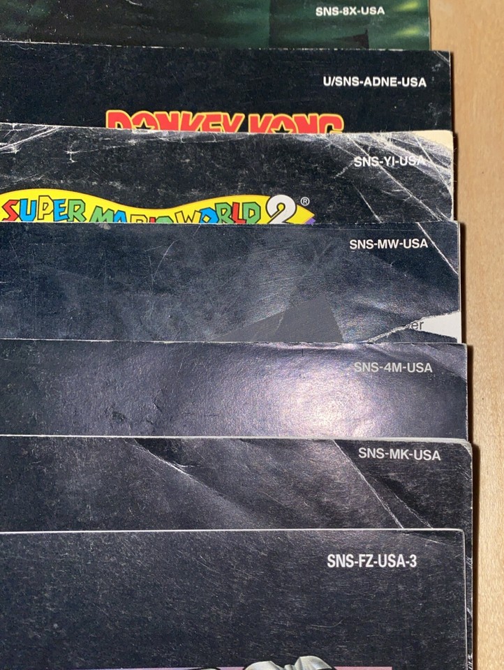 8x SNES Instruction Booklet Lot of 8 Super Nintendo Entertainment ...