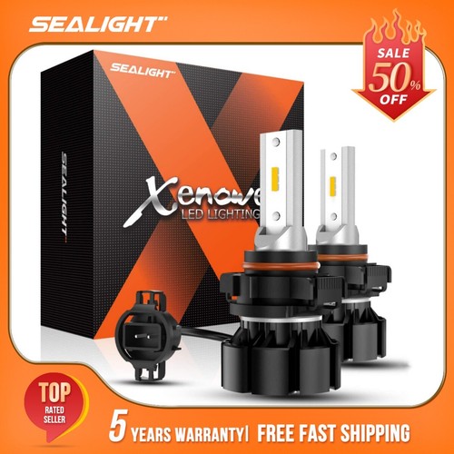 Pair SEALIGHT XF1 5202/PS24W/PS19W 3000K 6000LM Yellow LED Fog Light ...