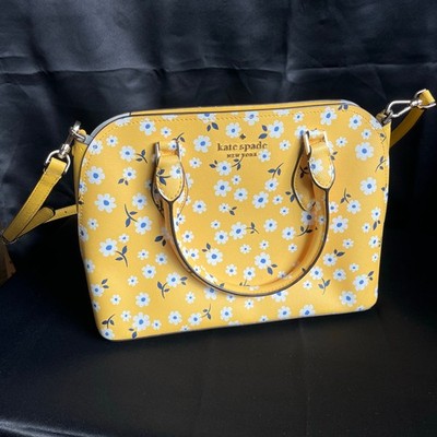 Kate Spade New York Floral Satchel Crossbody Bag Yellow Daisy Print ...