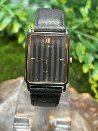 Vintage Men’s Two Tone Pulsar Tank Style Quartz Watch. Runs Great Keeps ...