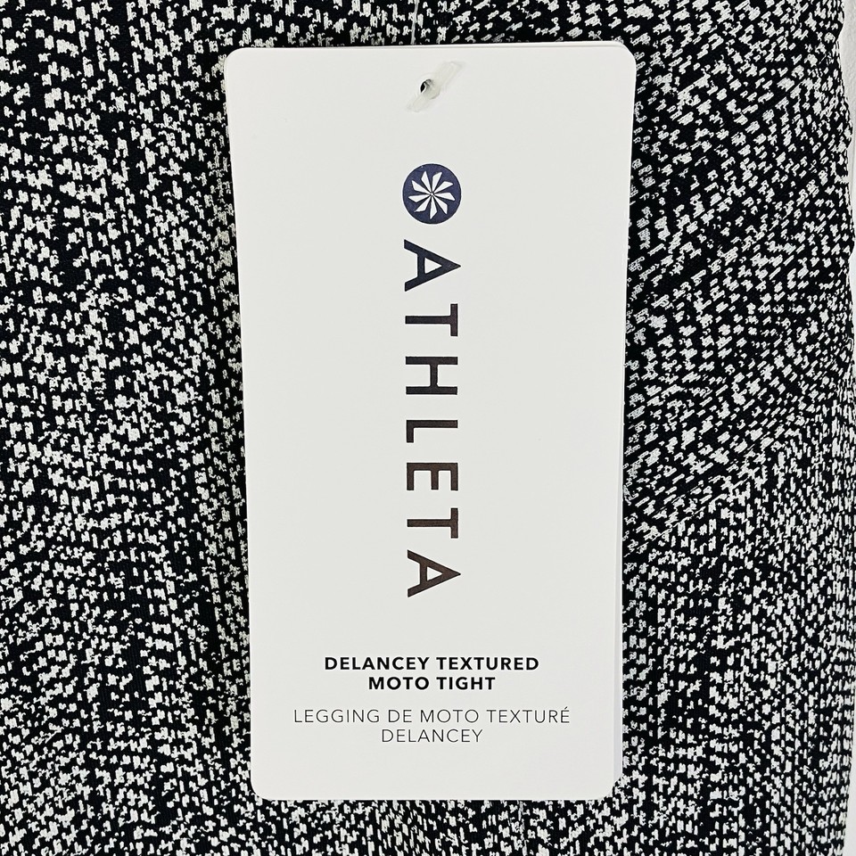 Athleta Women's Delancey Textured Moto Tight Legging Pull on Black ...