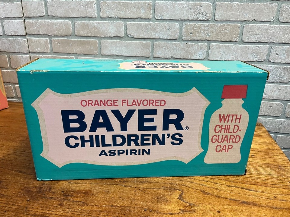 Vintage Bayer's Childrens Aspirin Drug Store HUGE Box Display ...
