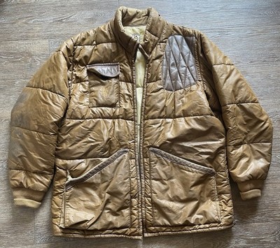 Vintage Bob Allen Shooting Quilted Hunting Jacket Men’s XL Brown Puffer ...
