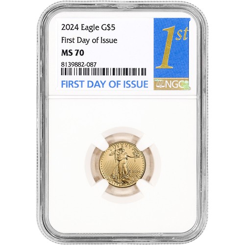 2024 American Gold Eagle 1/10 oz $5 - NGC MS70 First Day Issue 1st ...
