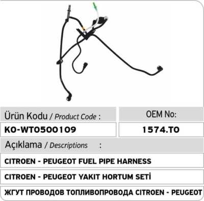 PEUGEOT 207 1.4 HDI FUEL PIPE HOSE HARNESS PIPES & HAND PRIMER PUMP ...