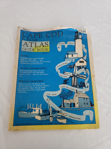 Vtg Cape Cod & Islands Atlas & Guide Book National Seashore Map of ...