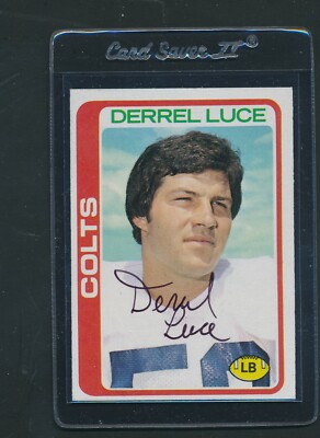 1978 Topps #418 Derrel Luce Colts Signed Auto *A7893 | eBay