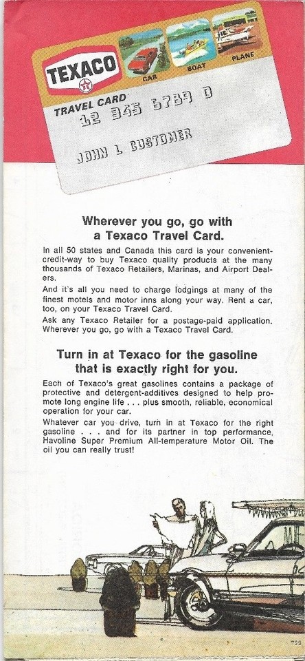 1972 TEXACO Road Map FLORIDA Miami Daytona Beach Jacksonville ...