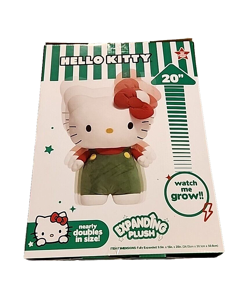 Hello Kitty Expanding Plush Doll Up to 20" GREEN NEW IN BOX! | eBay