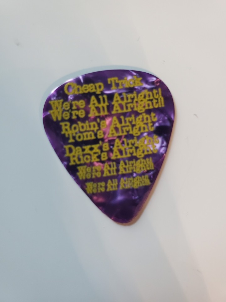 Cheap Trick Rick Nielsen stage used guitar pick Cleveland 2018 | eBay