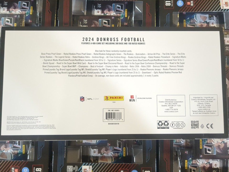 NEW 2024 Panini Donruss NFL Football Costco Bundle w/Oversized Downtown ...