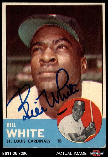1963 Topps #290 Bill White Cardinals AUTO Signed | eBay