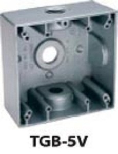 NEW BWF TGB-5V WEATHERPROOF METAL 2 GANG ELECTRICAL BOX NEW IN BOX SALE ...